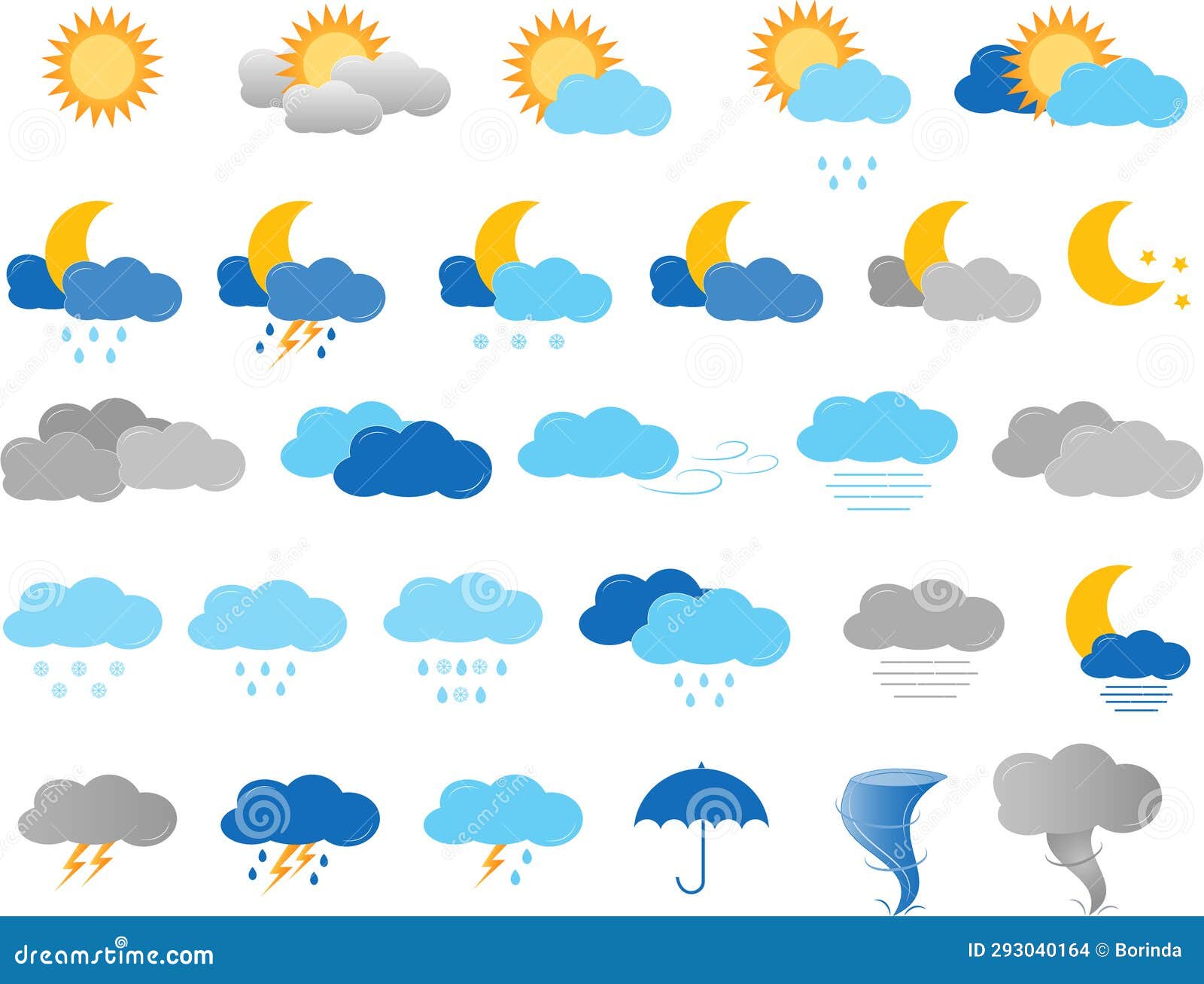 Isolated Vector Illustrations Weather Logos Stock Vector - Illustration ...