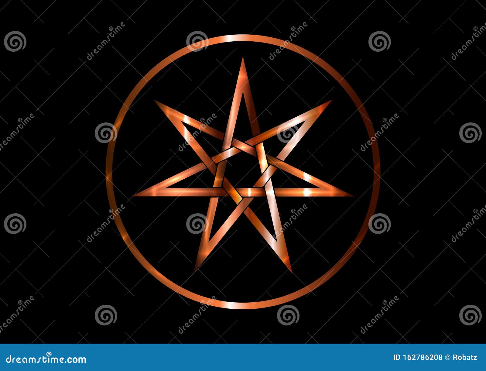 Seven Point Star Or Septagram, Known As Heptagram. Gold Elven Or Fairy ...