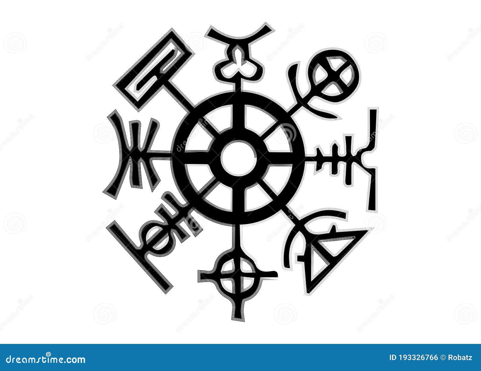 RHUMB of HEAVEN. Symbol Composed of Eight Signs Taken from a French ...