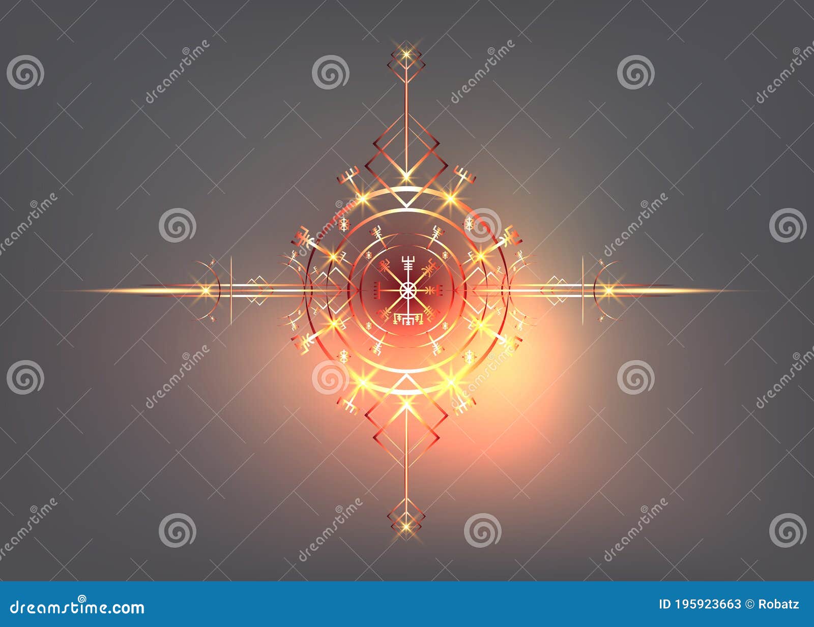 Magic Ancient Viking Art Deco, Vegvisir Magic Navigation Compass ...