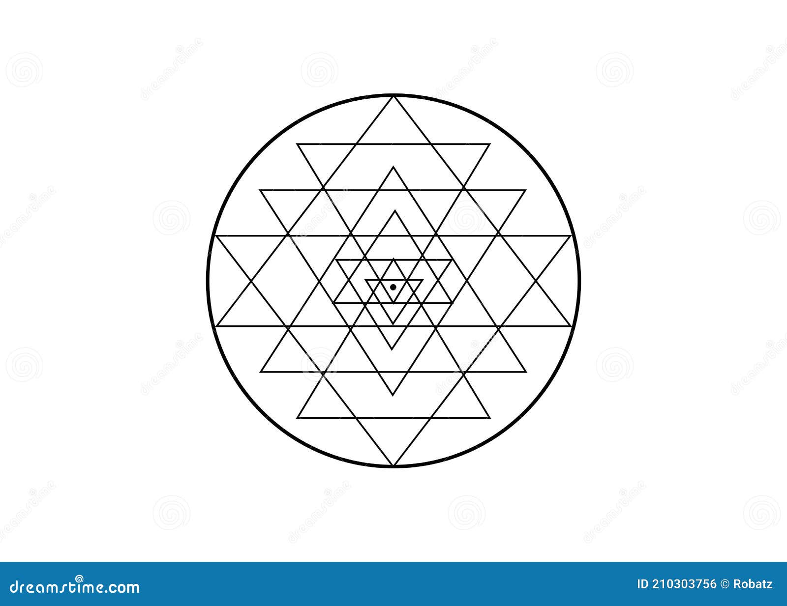 Sri Yantra, Sacred Geometry, Symbol of Hindu Tantra Formed by Nine ...