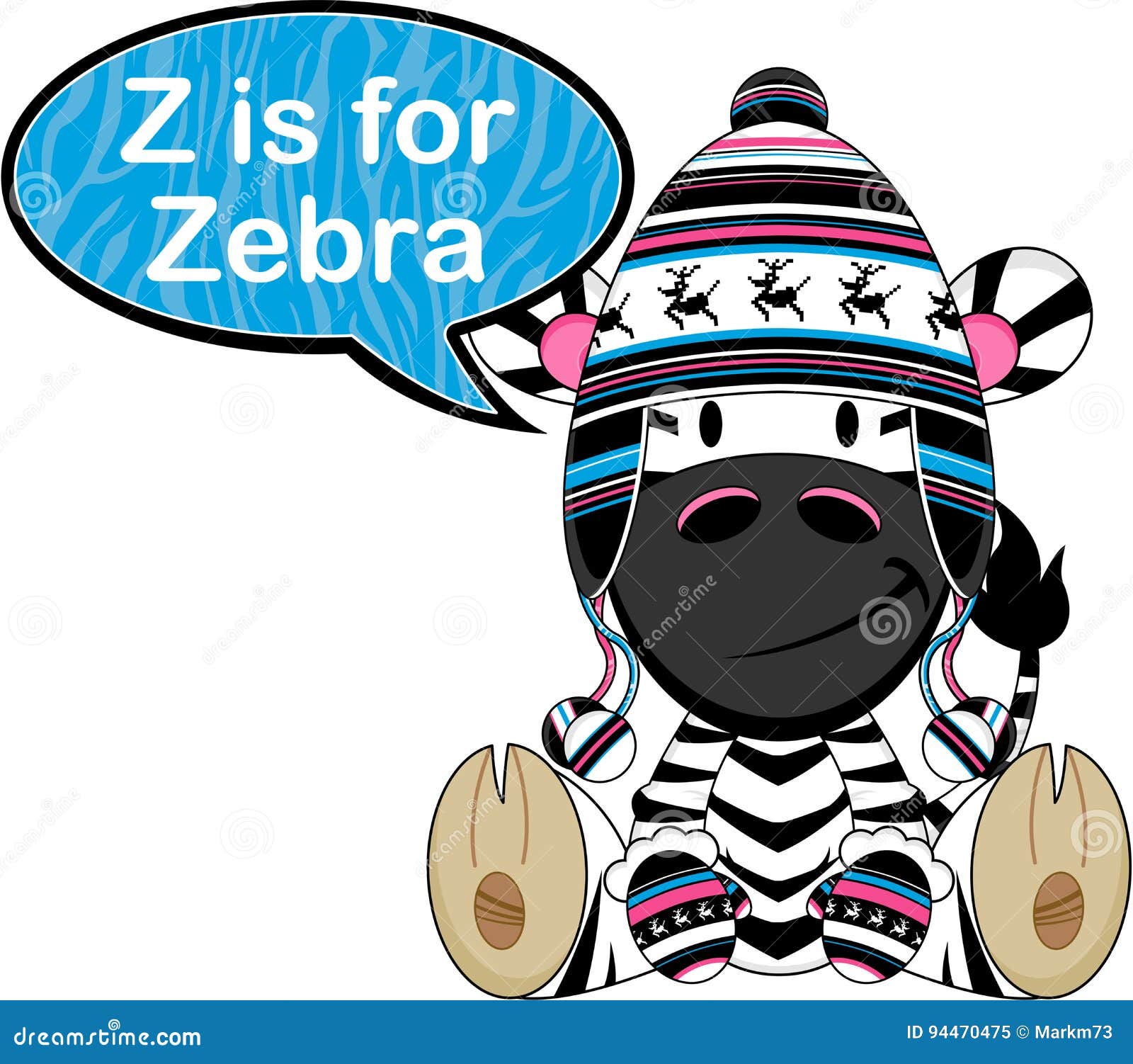Z is for Zebra stock vector. Illustration of zebrastripe - 94470475