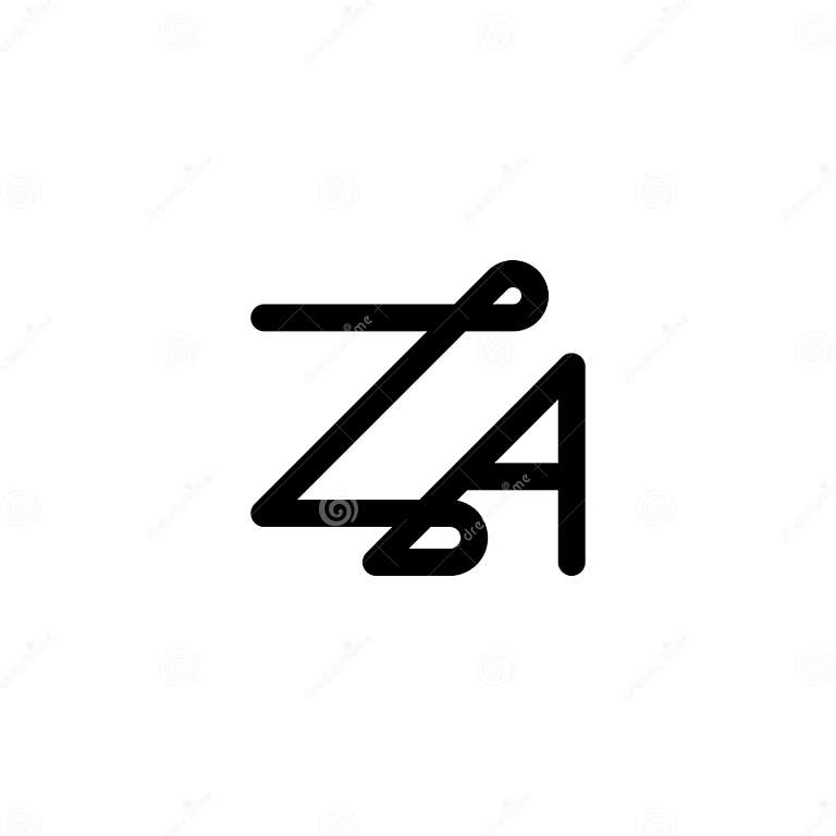 ZA Logo, ZA Monogram, Initial ZA Logo, Letter ZA Logo, Letter ZA Icon ...