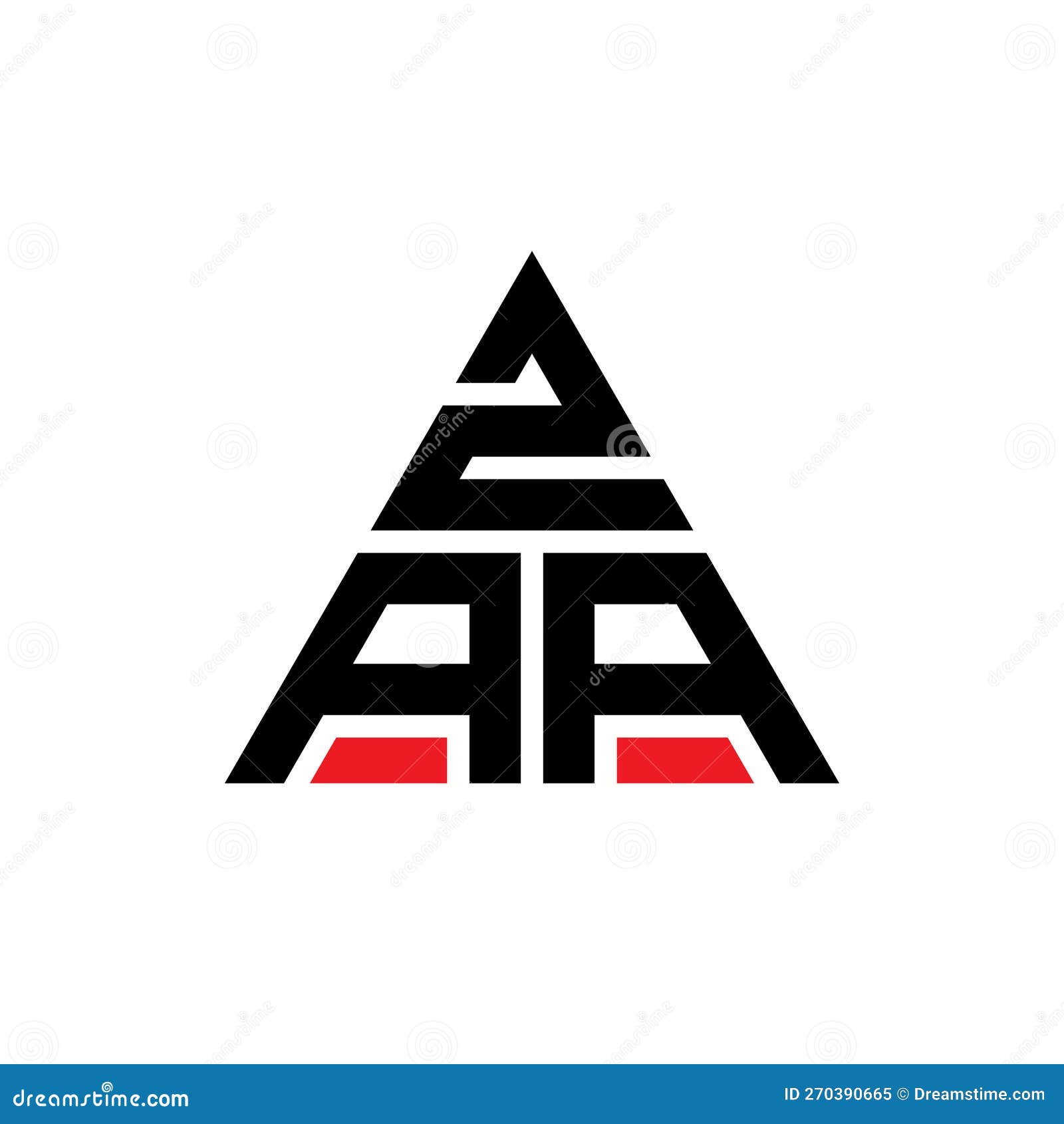 ZAA Triangle Letter Logo Design with Triangle Shape. ZAA Triangle Logo ...
