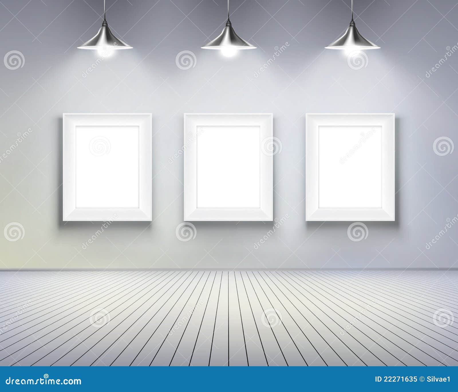 Zaal Met Beelden. Vector Illustratie. Vector Illustratie - Illustration ...