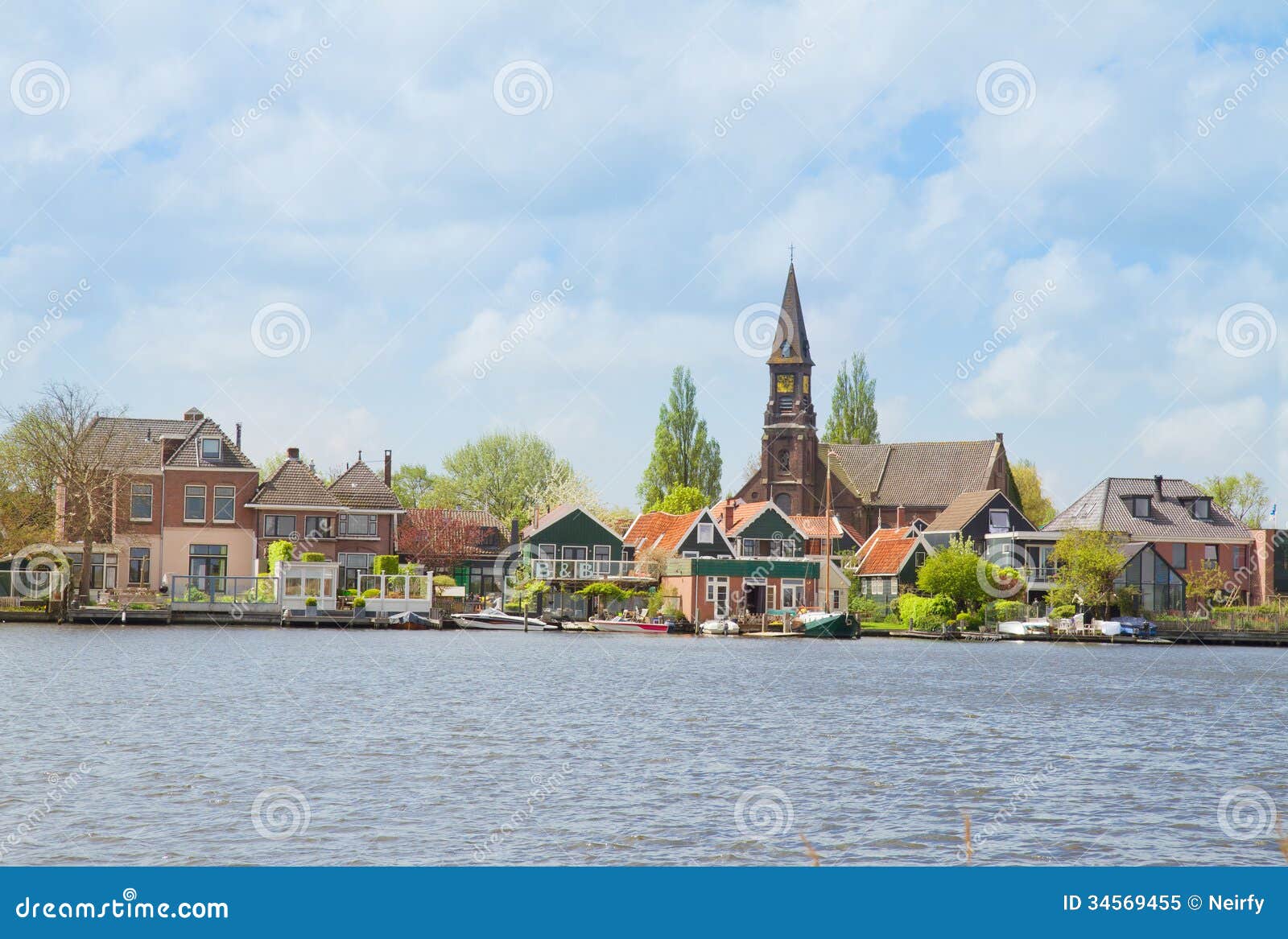 Zaandijk-Ufergegend, Netherland Stockbild - Bild von feld, ökologie ...