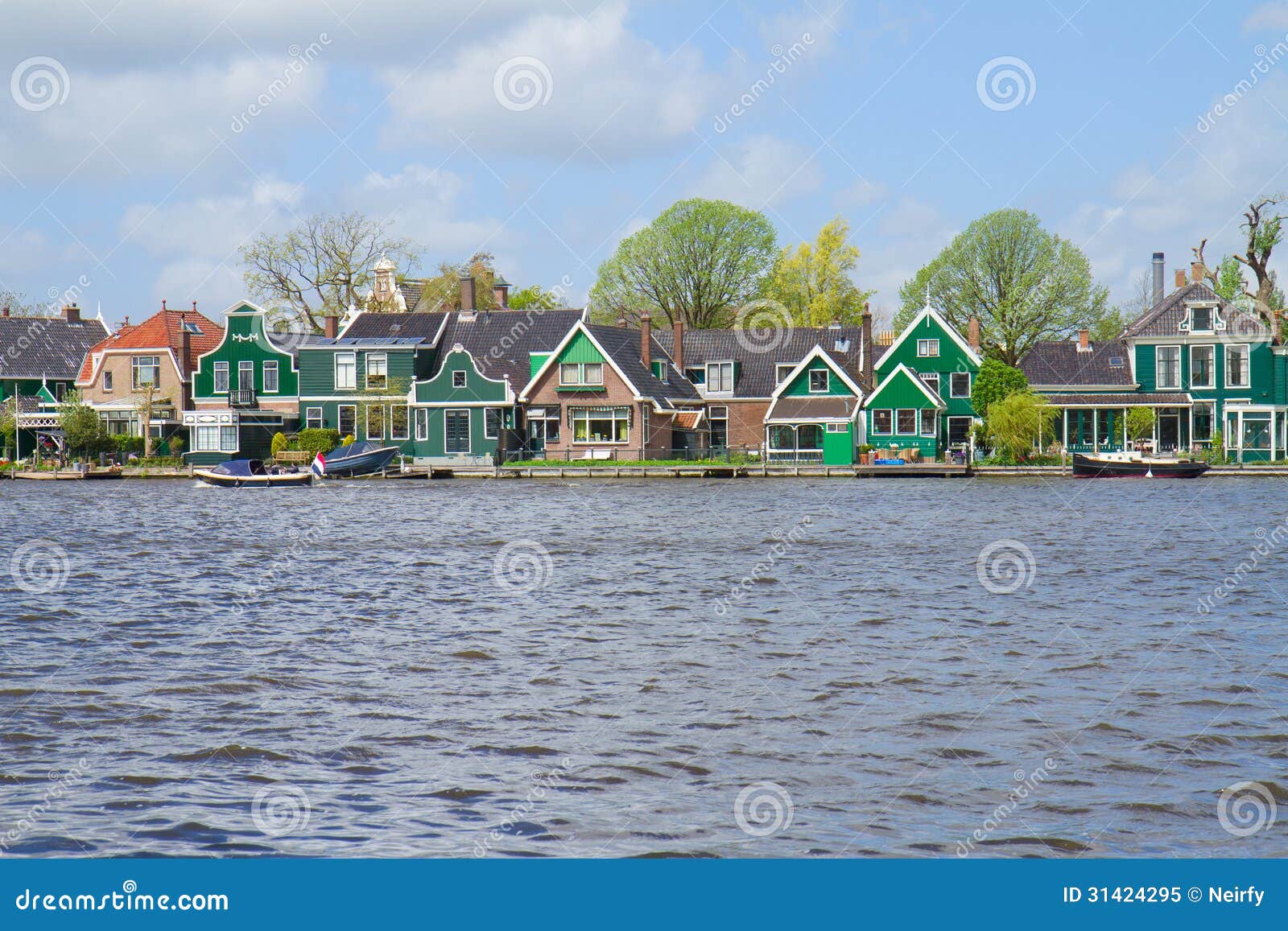 Zaandijk Waterfront, Holland Stock Image - Image of countryside ...