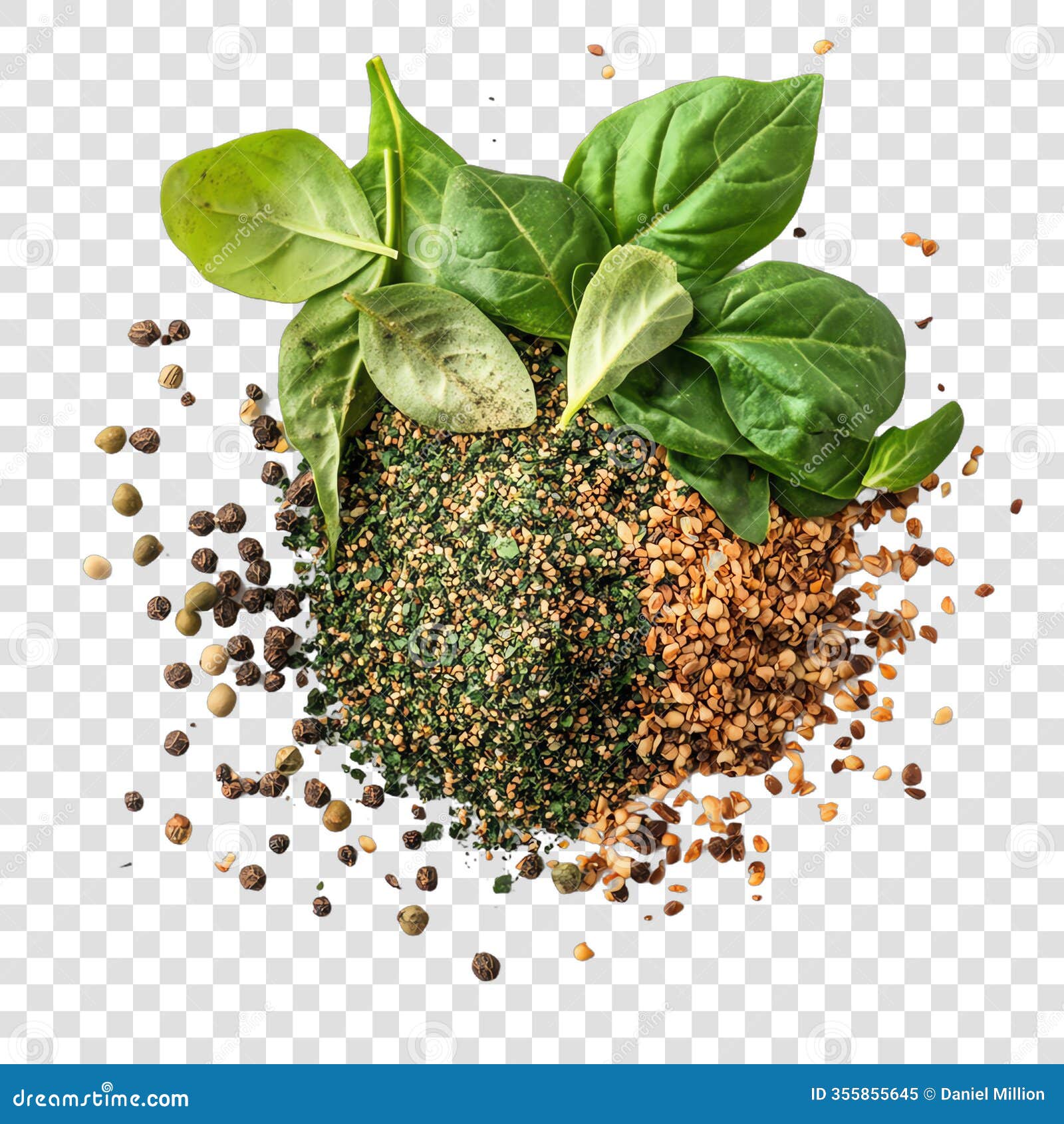 Zaatar Mix Isolated On A Transparent Background Stock Photography ...