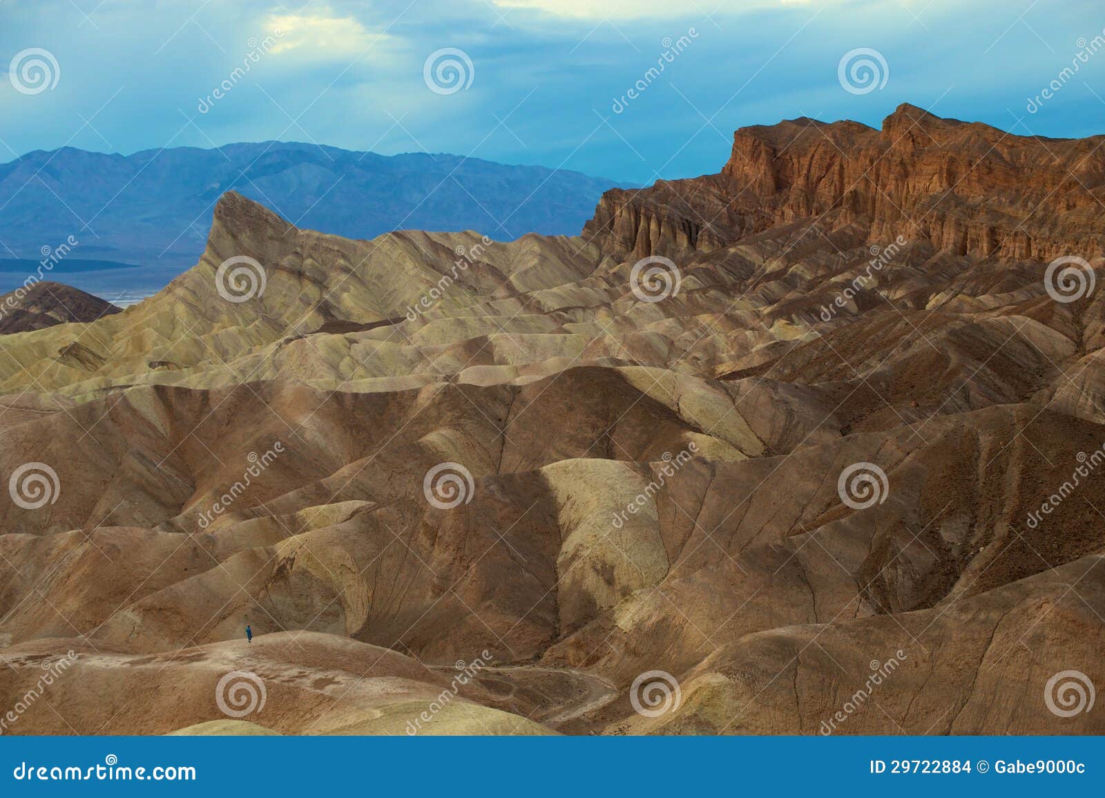 Cloudy Zabriskie Point Dusk Stock Photo - Image of rock, cloudy: 29722884