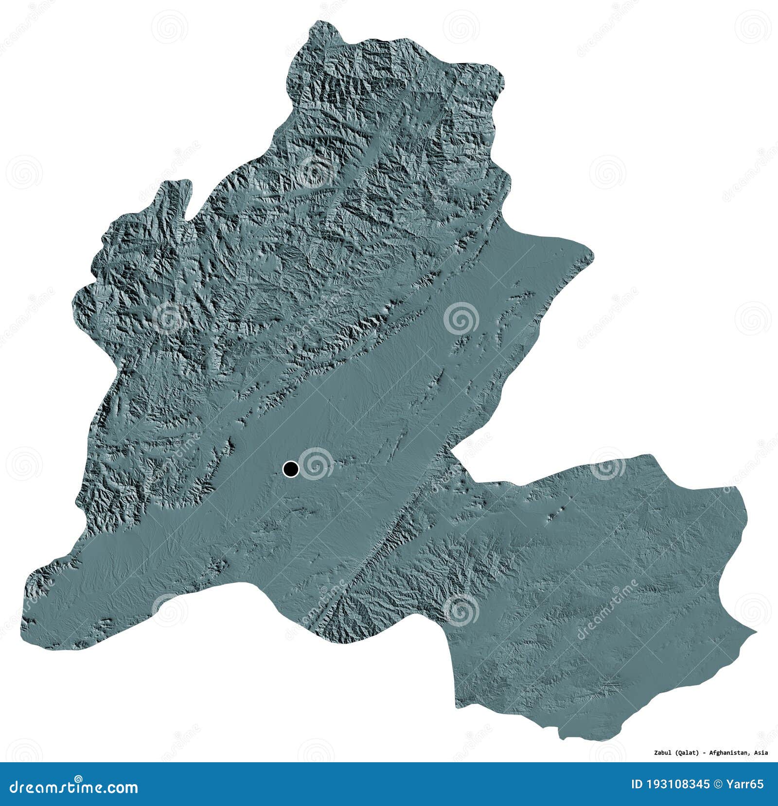 Zabul, Province of Afghanistan, on White. Administrative Stock ...