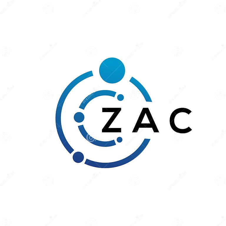 ZAC Letter Technology Logo Design on White Background. ZAC Creative ...