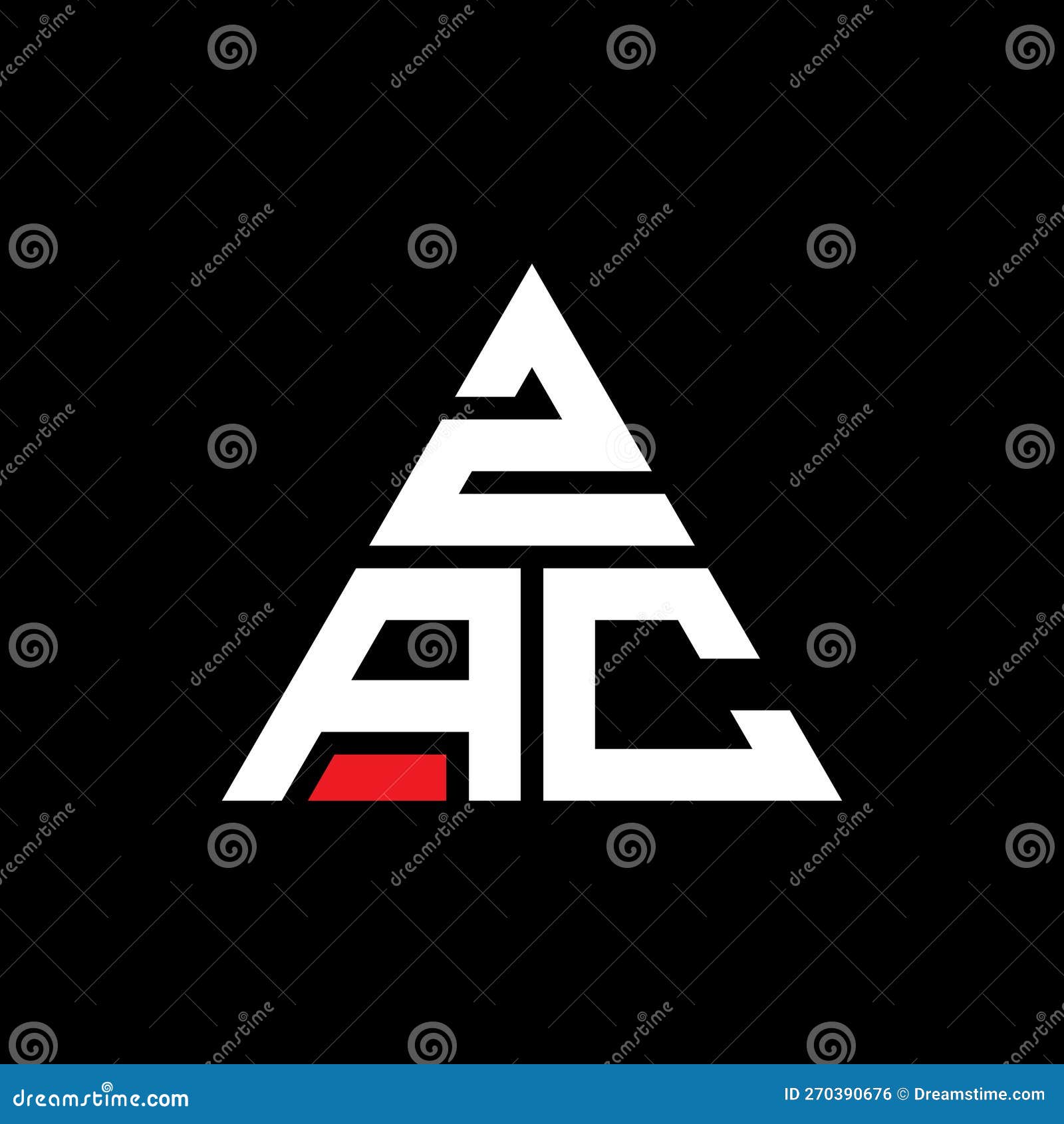 ZAC Triangle Letter Logo Design with Triangle Shape. ZAC Triangle Logo ...