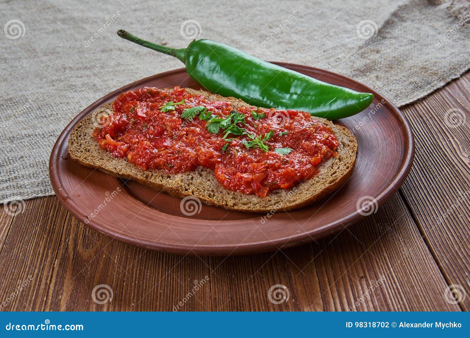 Zacusca foto de archivo. Imagen de rojo, salsa, berenjena - 98318702