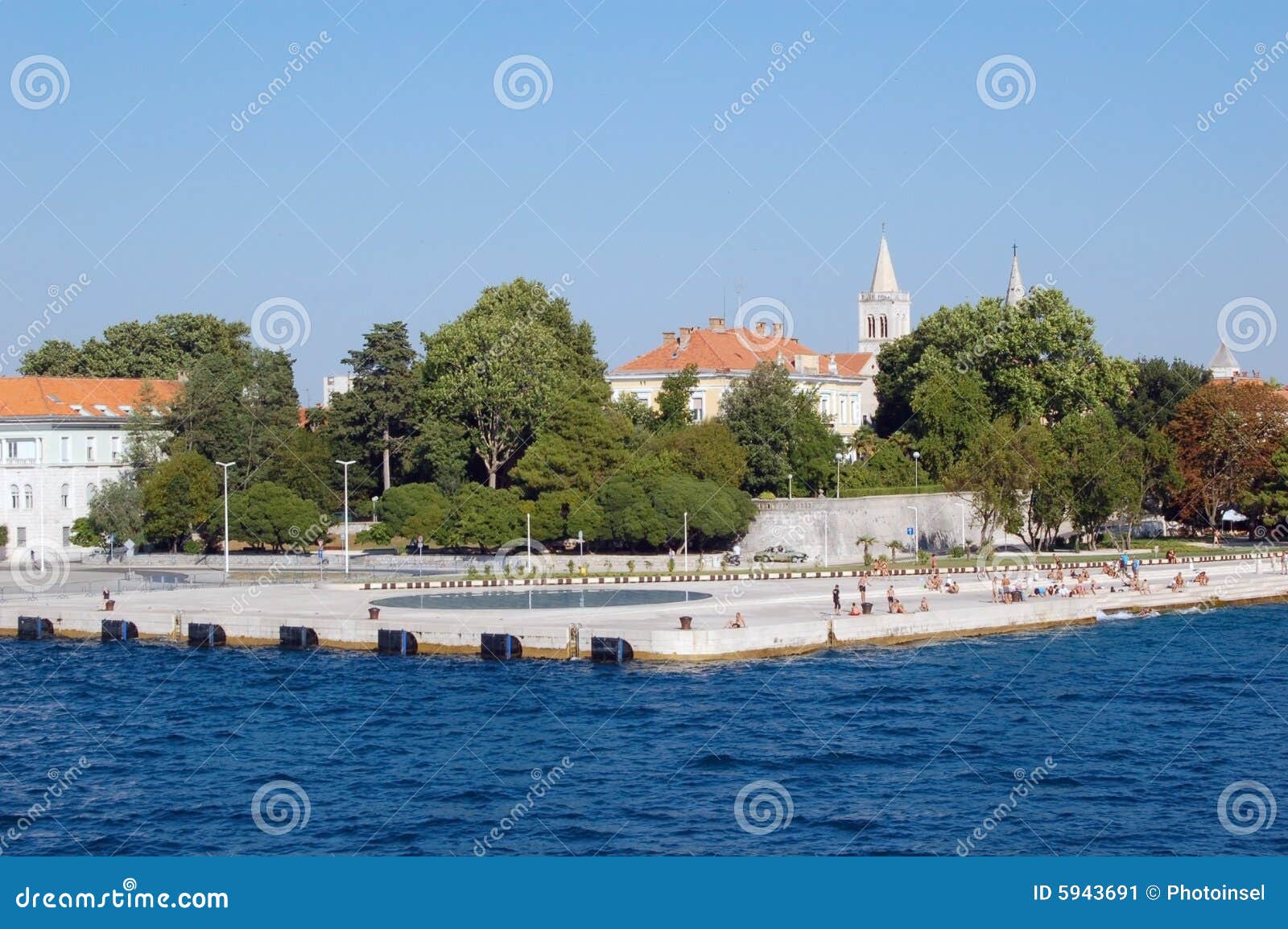 Zadar landmarks stock image. Image of summer, resort, town - 5943691
