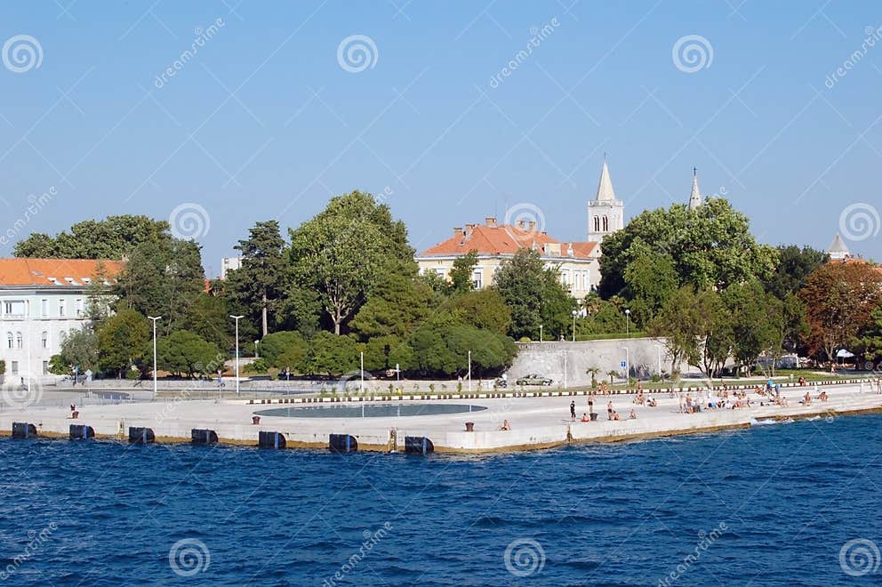Zadar landmarks stock image. Image of summer, resort, town - 5943691