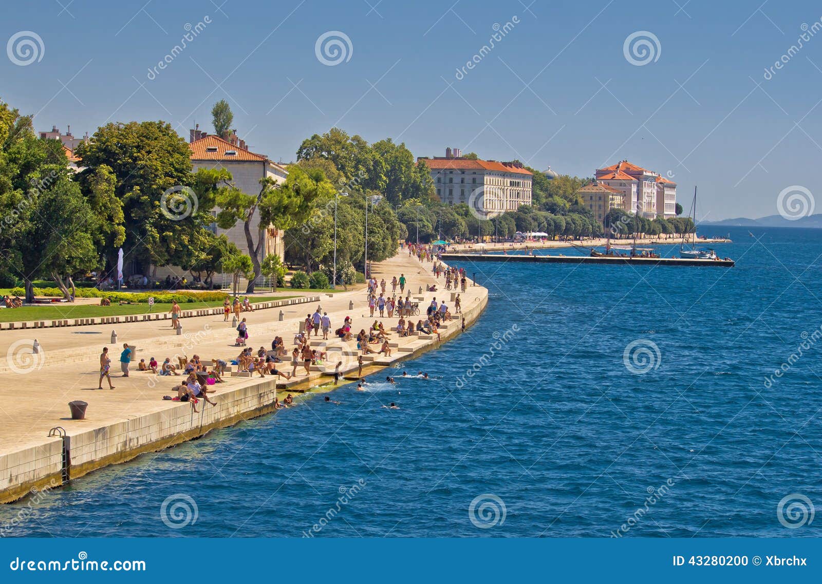 Zadar Riva Waterfront View in Dalmatia Editorial Image - Image of ...