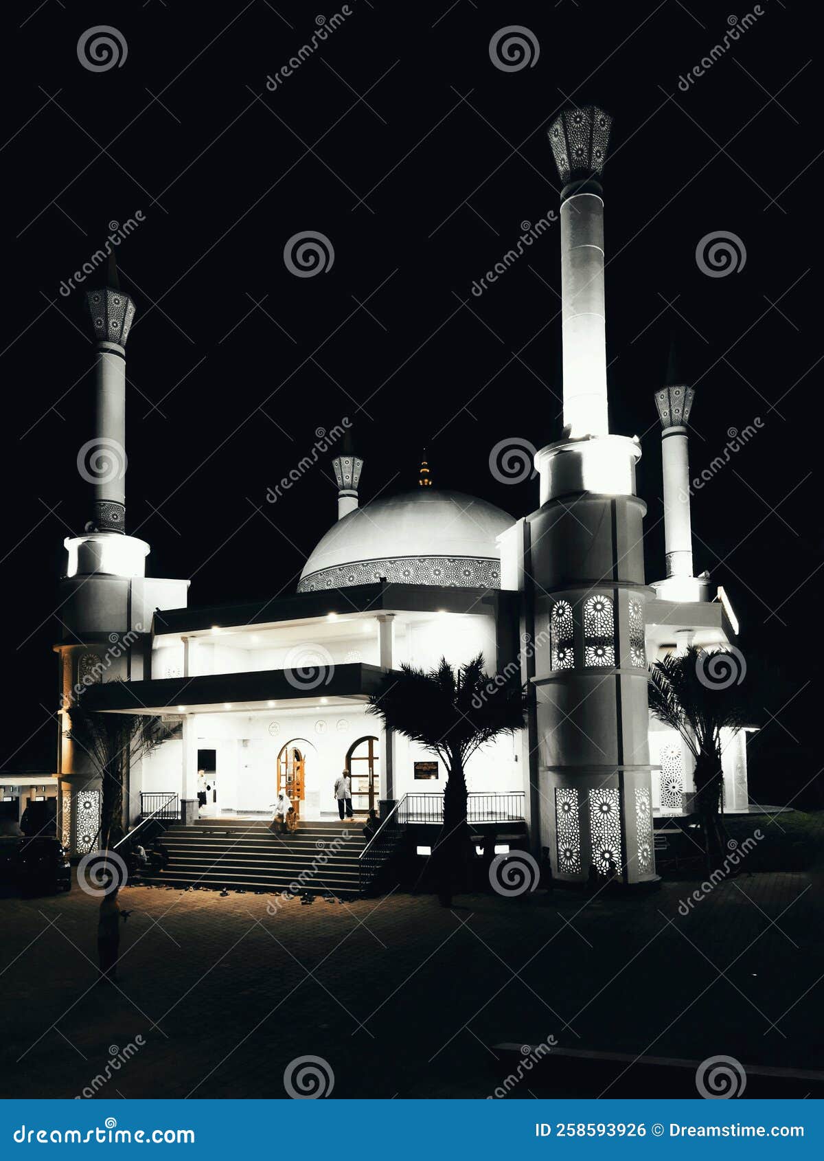 Zaenal Muttaqien Mosque stock photo. Image of islam - 258593926