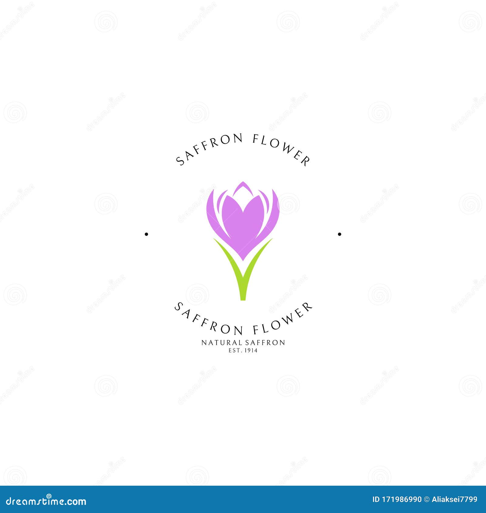 Zafferano Modello logo illustrazione vettoriale. Illustrazione di ...