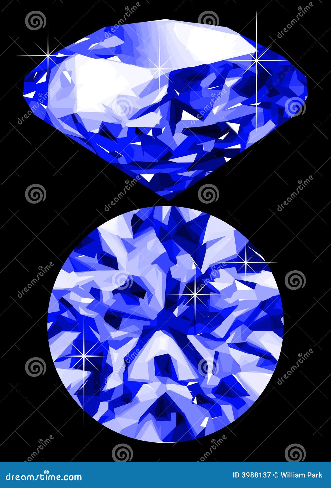 Zafiro ilustración del vector. Ilustración de alto, brillo - 3988137