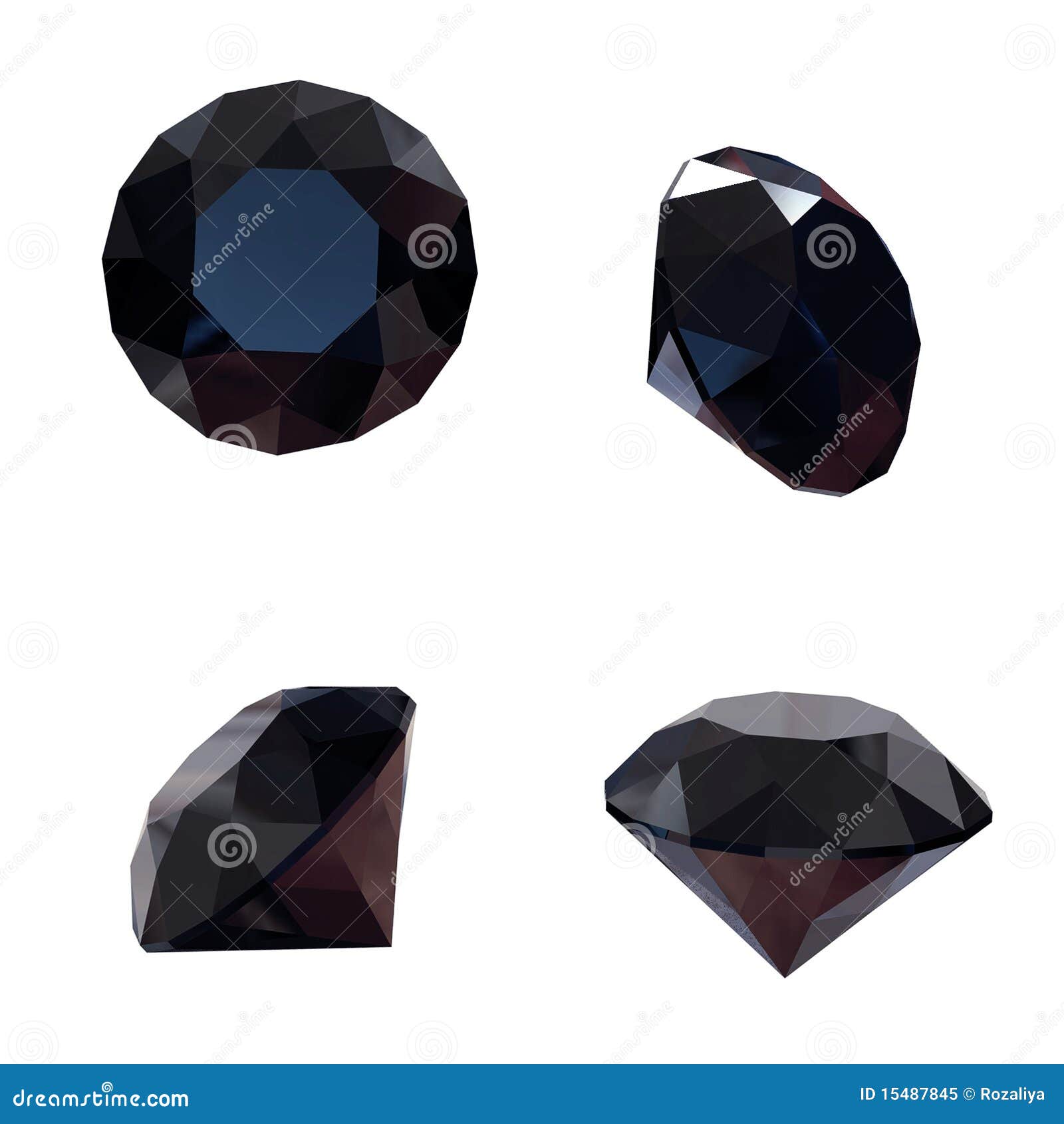 Zafiro negro redondo stock de ilustración. Ilustración de prometido ...