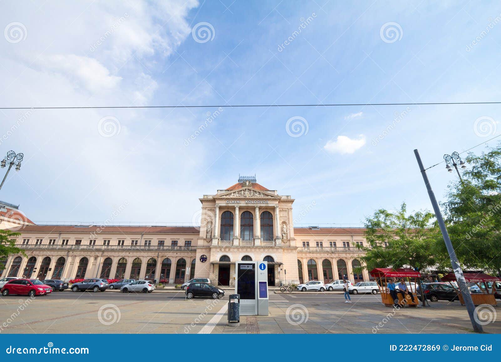 Zagreb Glavni Kolodvor The Central Train Station Of The City With A Tram In Front Editorial