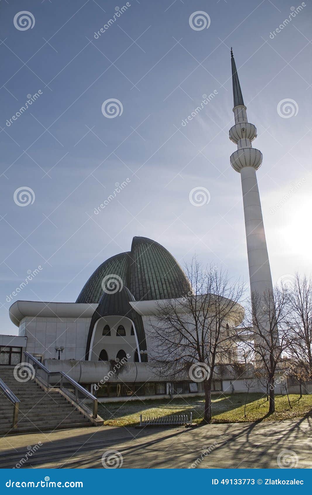 Zagreb mosque silhouette stock image. Image of arabian - 49133773