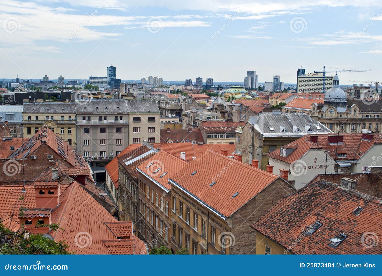 Zagreb skyline view editorial stock image. Image of croatia - 25873484
