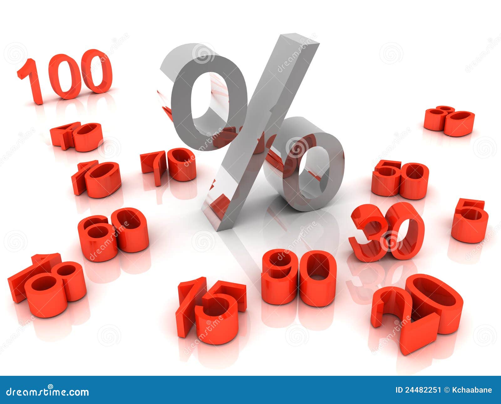 Zahl der Prozente 3D stock abbildung. Illustration von festgelegt ...