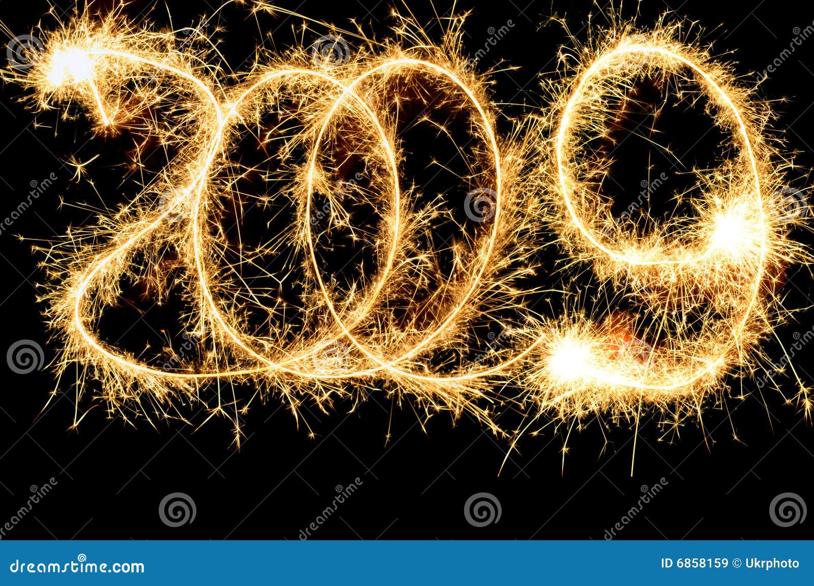 Zahl des Sparkler 2009 stockbild. Bild von beleuchtung - 6858159