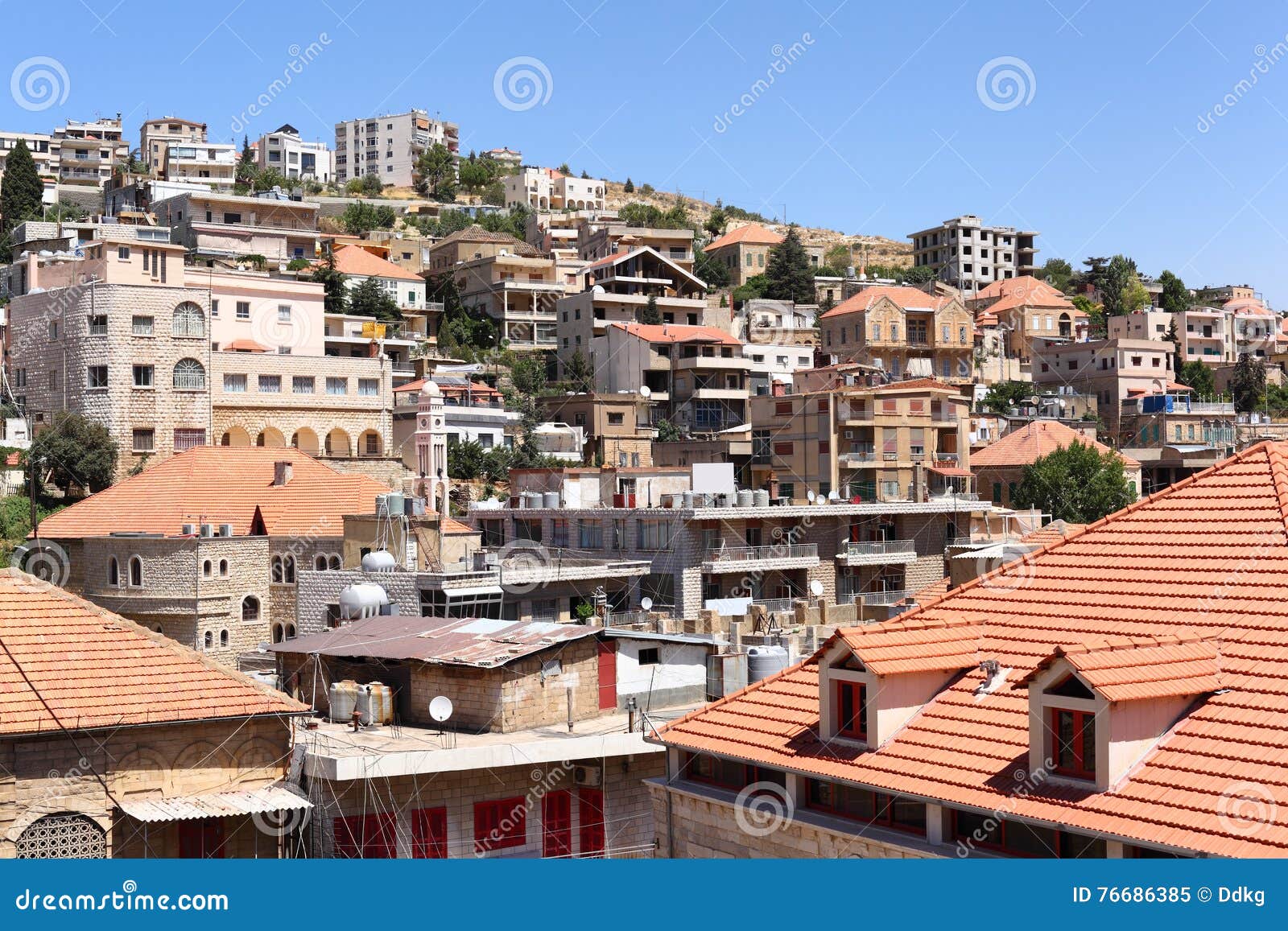 Zahle, Libano immagine stock. Immagine di tetto, valle - 76686385