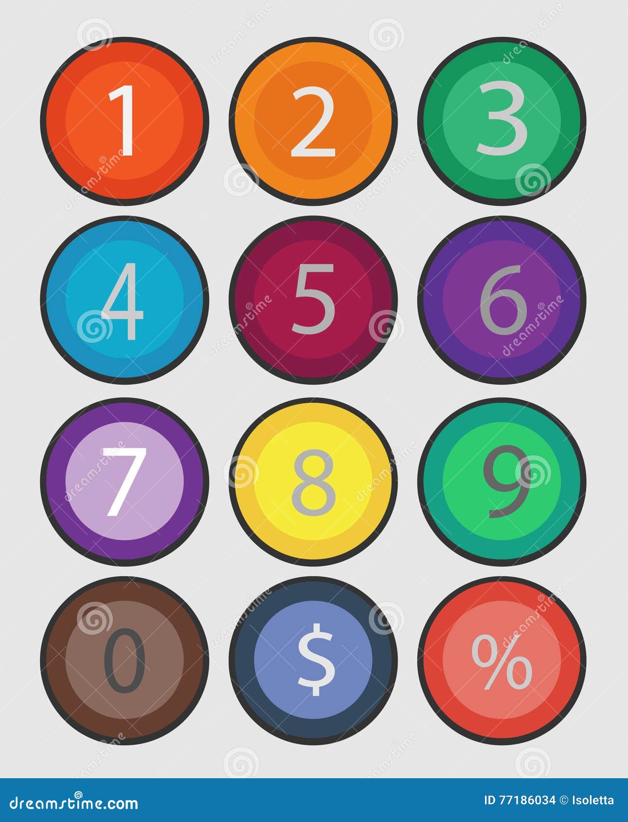 Zahlen und Mathesymbole vektor abbildung. Illustration von zeichen ...