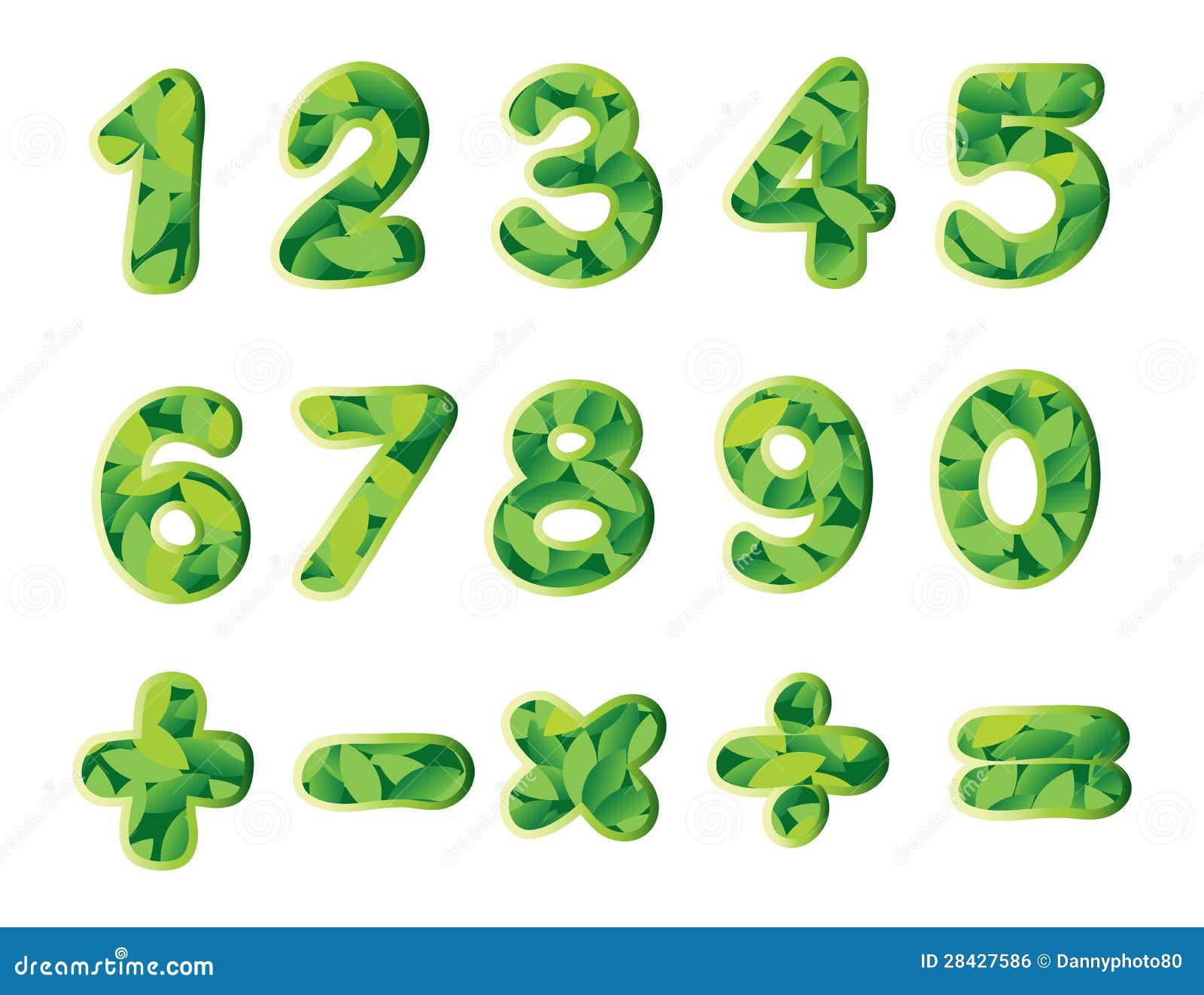 Zahlen und Zeichen vektor abbildung. Illustration von mathematik - 28427586