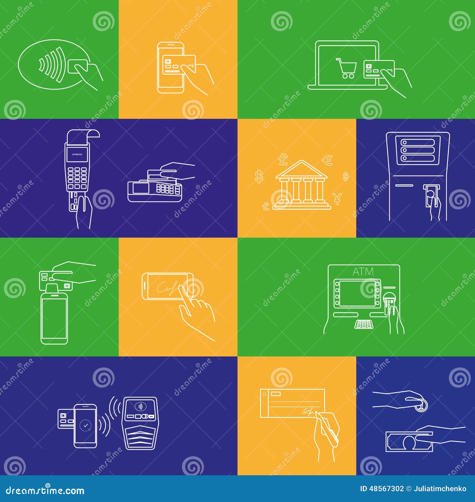 Zahlungsmethoden vektor abbildung. Illustration von geschäft - 48567302