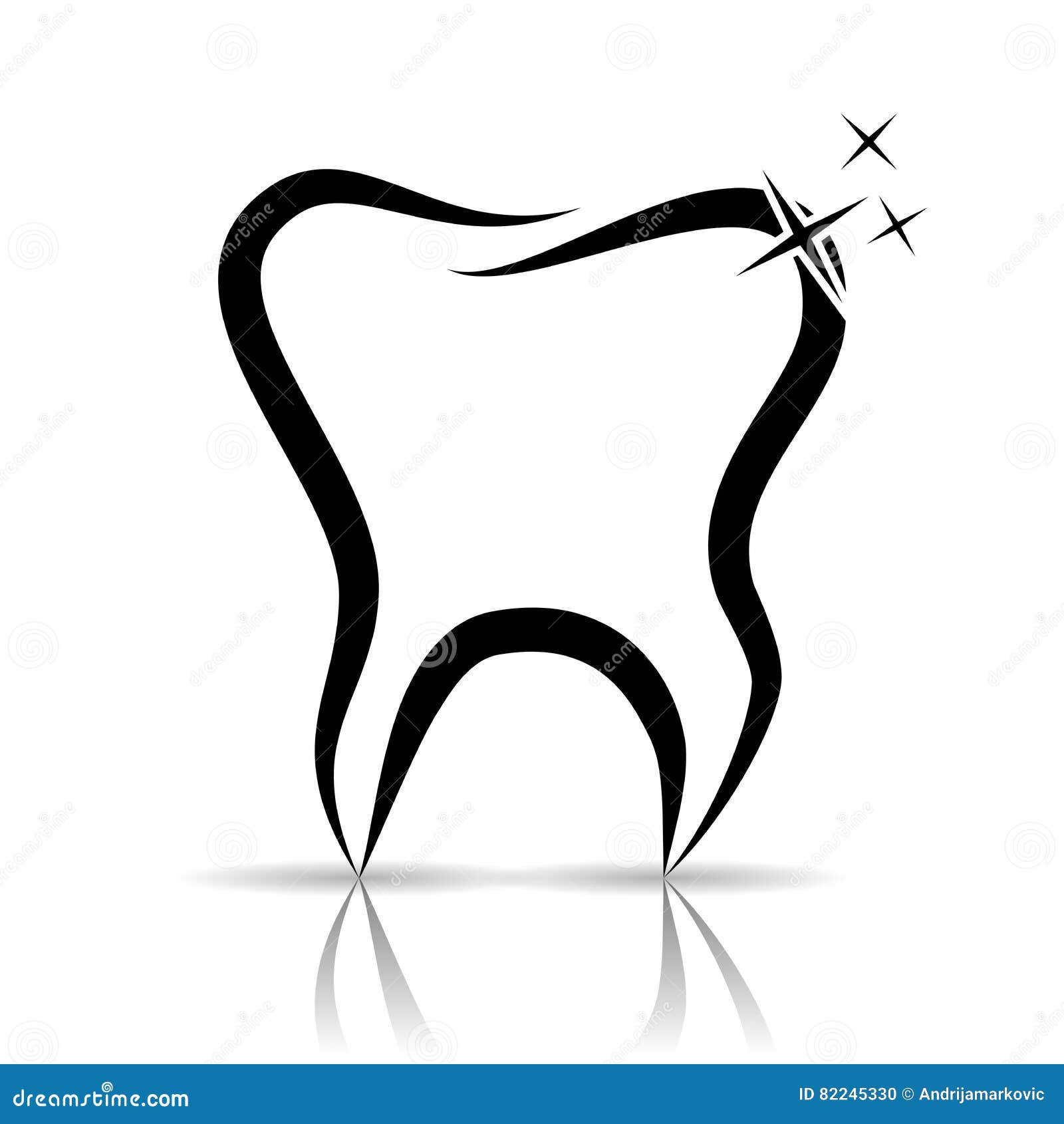 Zahn Als Zahnmedizinisches Symbol Vektor Abbildung - Illustration von ...