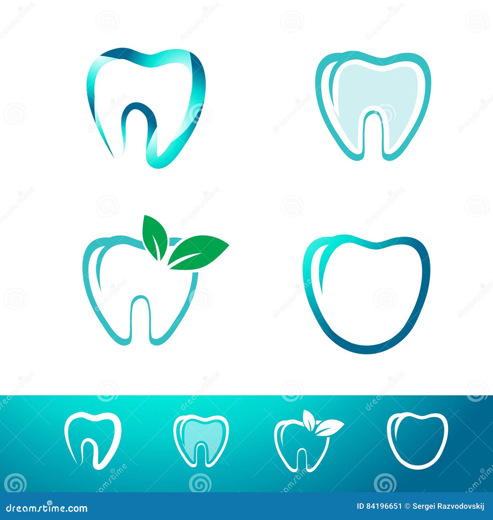 Zahnmedizinischer Zahn Logo Set Vektor Abbildung - Illustration von ...