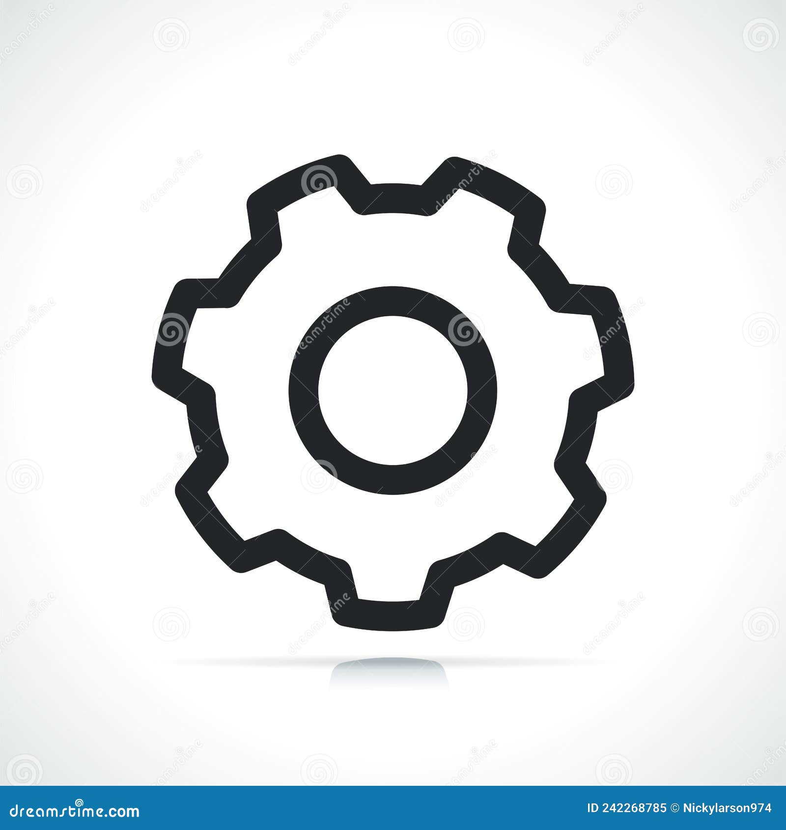 Zahnrad-Symbol vektor abbildung. Illustration von symbol - 242268785