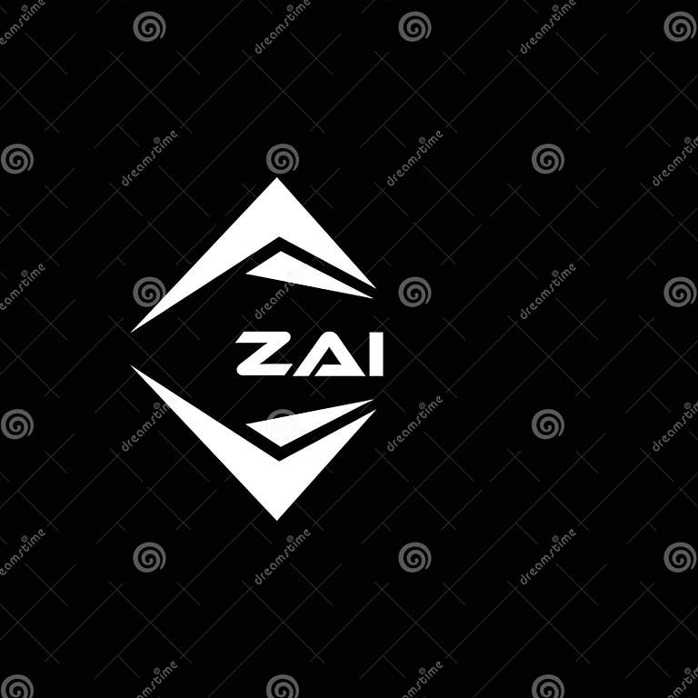 ZAI Abstract Monogram Shield Logo Design on Black Background. ZAI ...