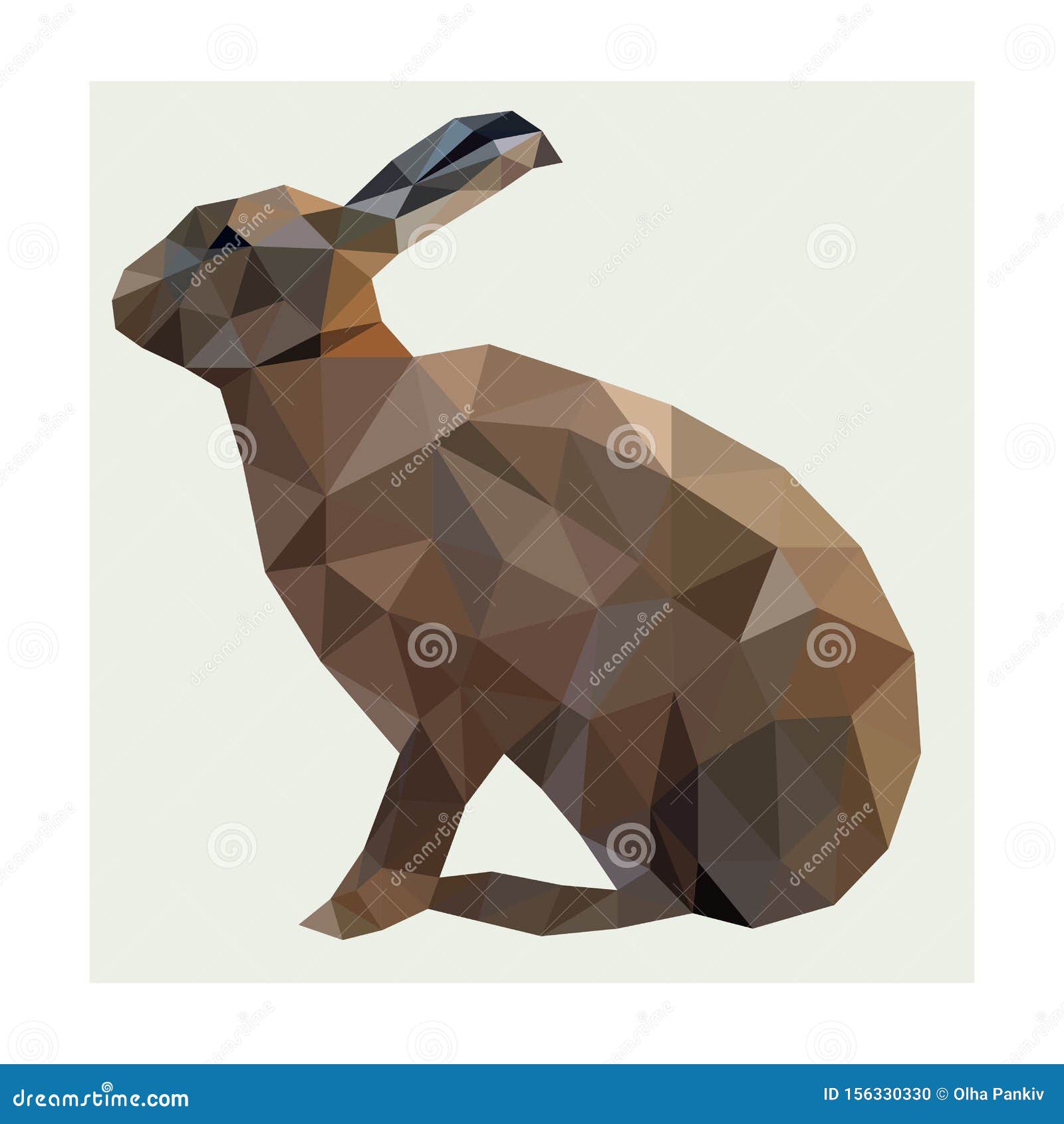 Low Poly Wild Vector Rabbit Stock Vector - Illustration of polygon ...