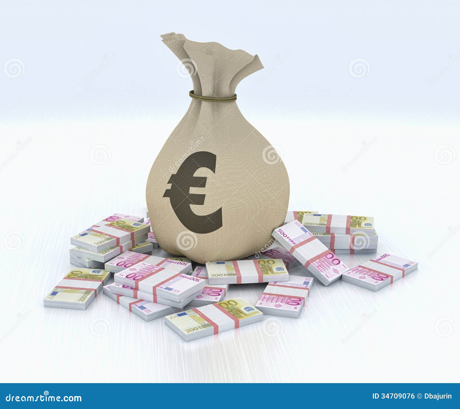 Zak met geld stock illustratie. Illustration of bank - 34709076