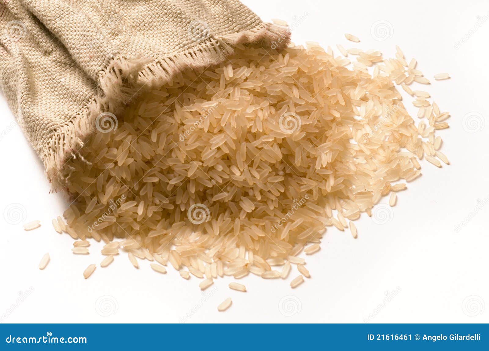 Zak rijst stock afbeelding. Image of macro, voedsel, rijst - 21616461