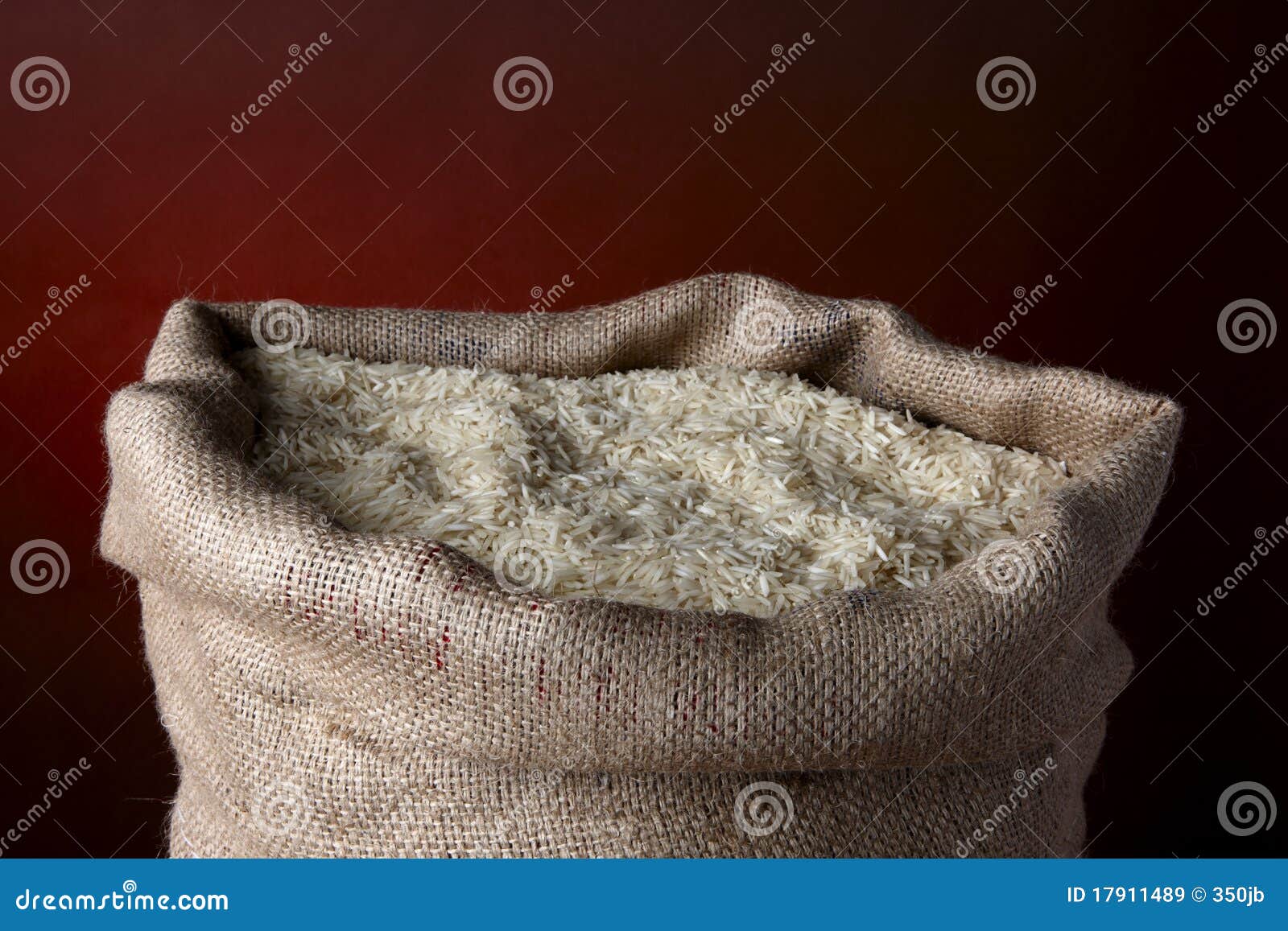 Zak witte rijst stock afbeelding. Image of stof, textuur - 17911489