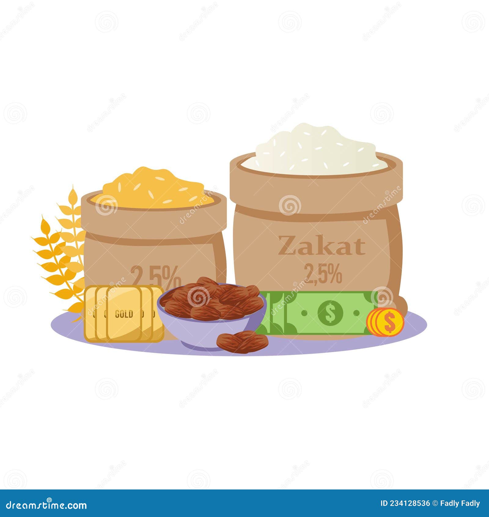 Zakat Vector Design stock vector. Illustration of dessert - 234128536