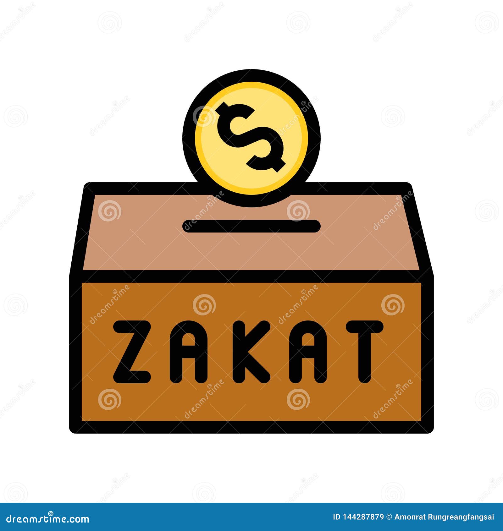 Zakat Vector Illustration, Ramadan Related Filled Icon Stock Vector ...