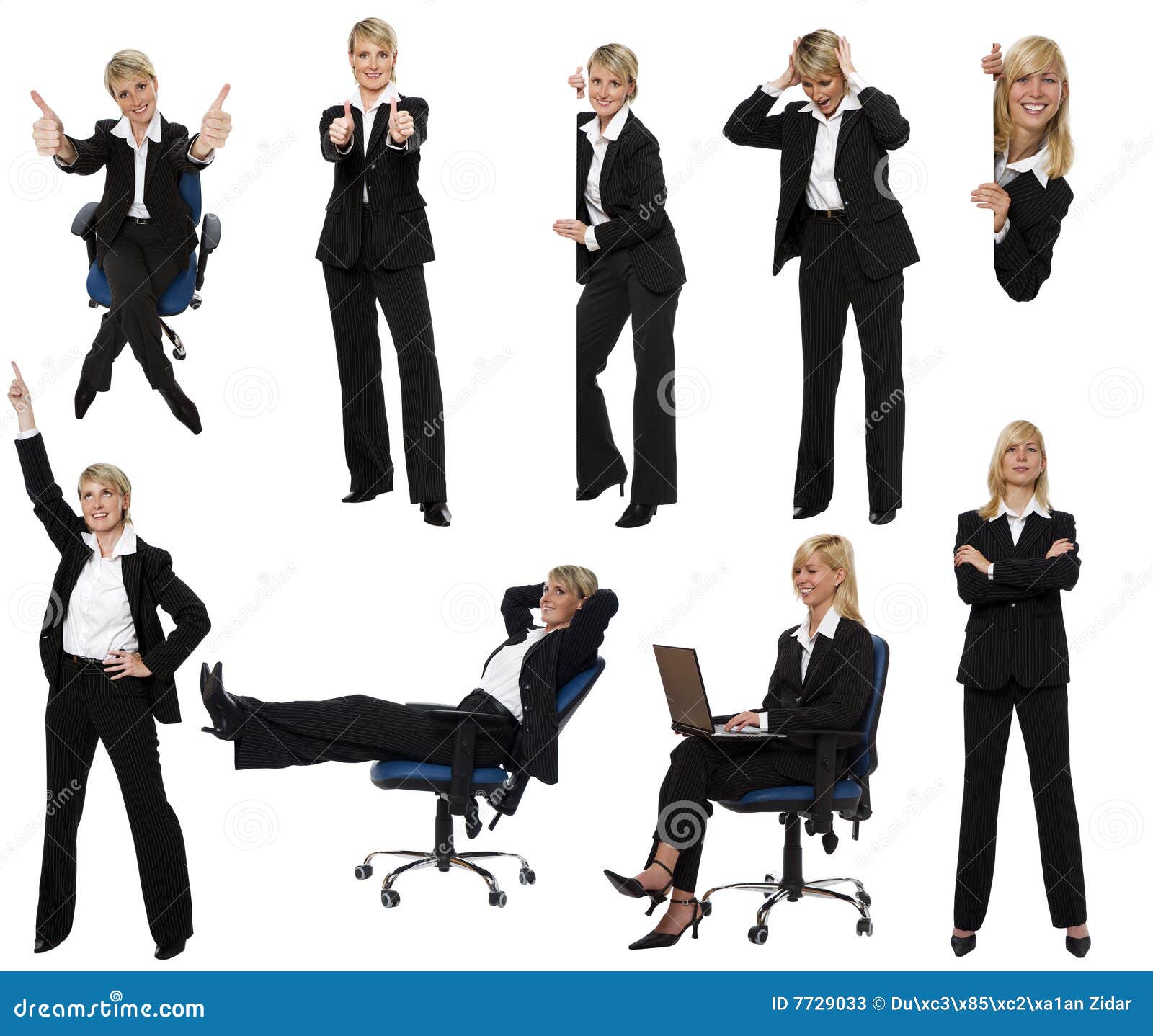 Zaken stock afbeelding. Image of zitting, laptop, zakenvrouw - 7729033