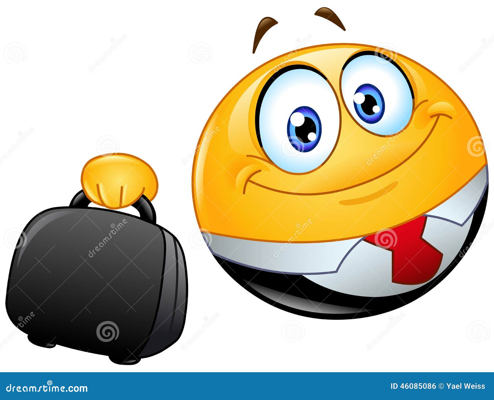 Zaken emoticon vector illustratie. Illustratie bestaande uit knoop ...