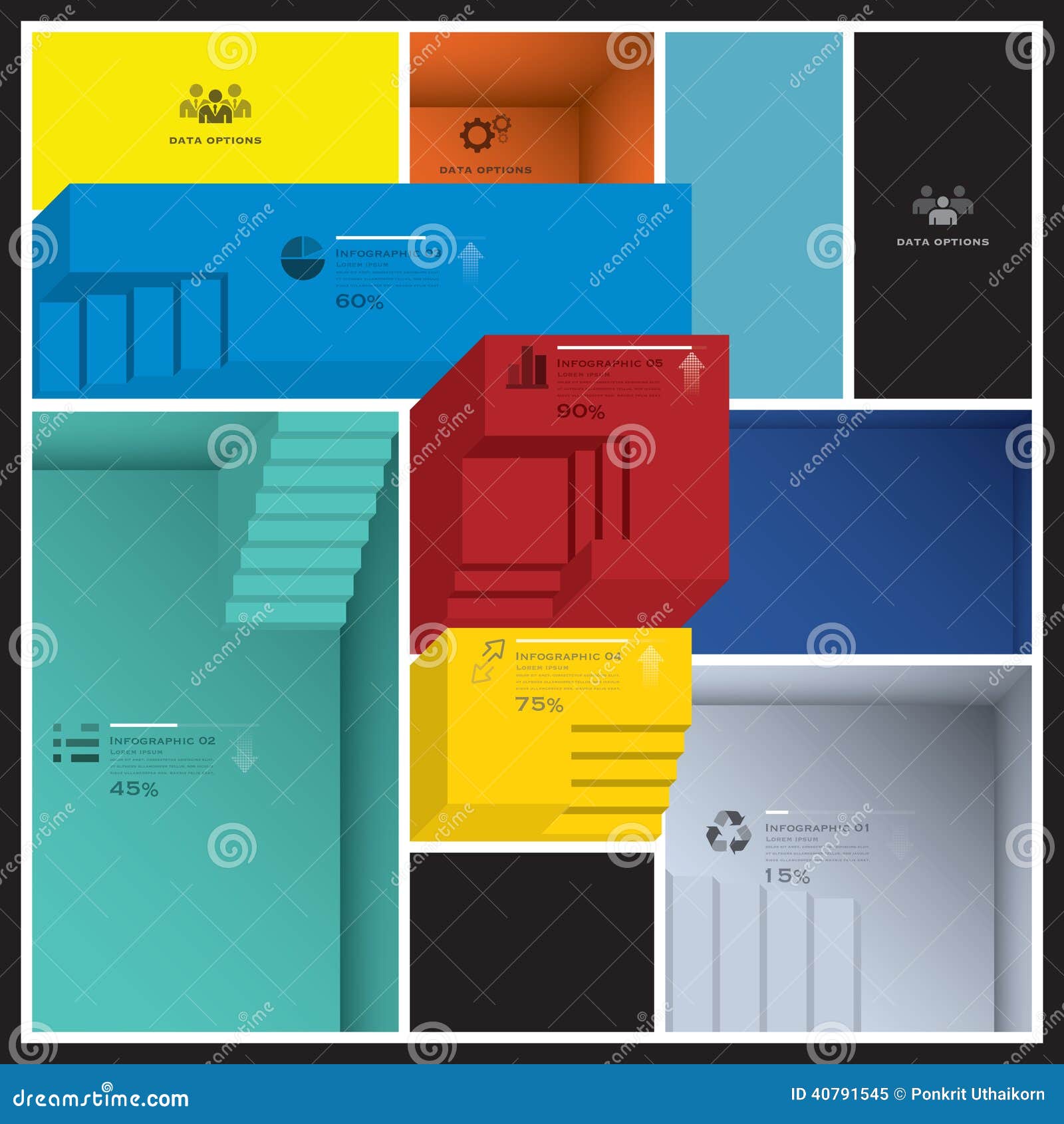 Zaken Infographic Met Pop Art Background Vector Illustratie ...