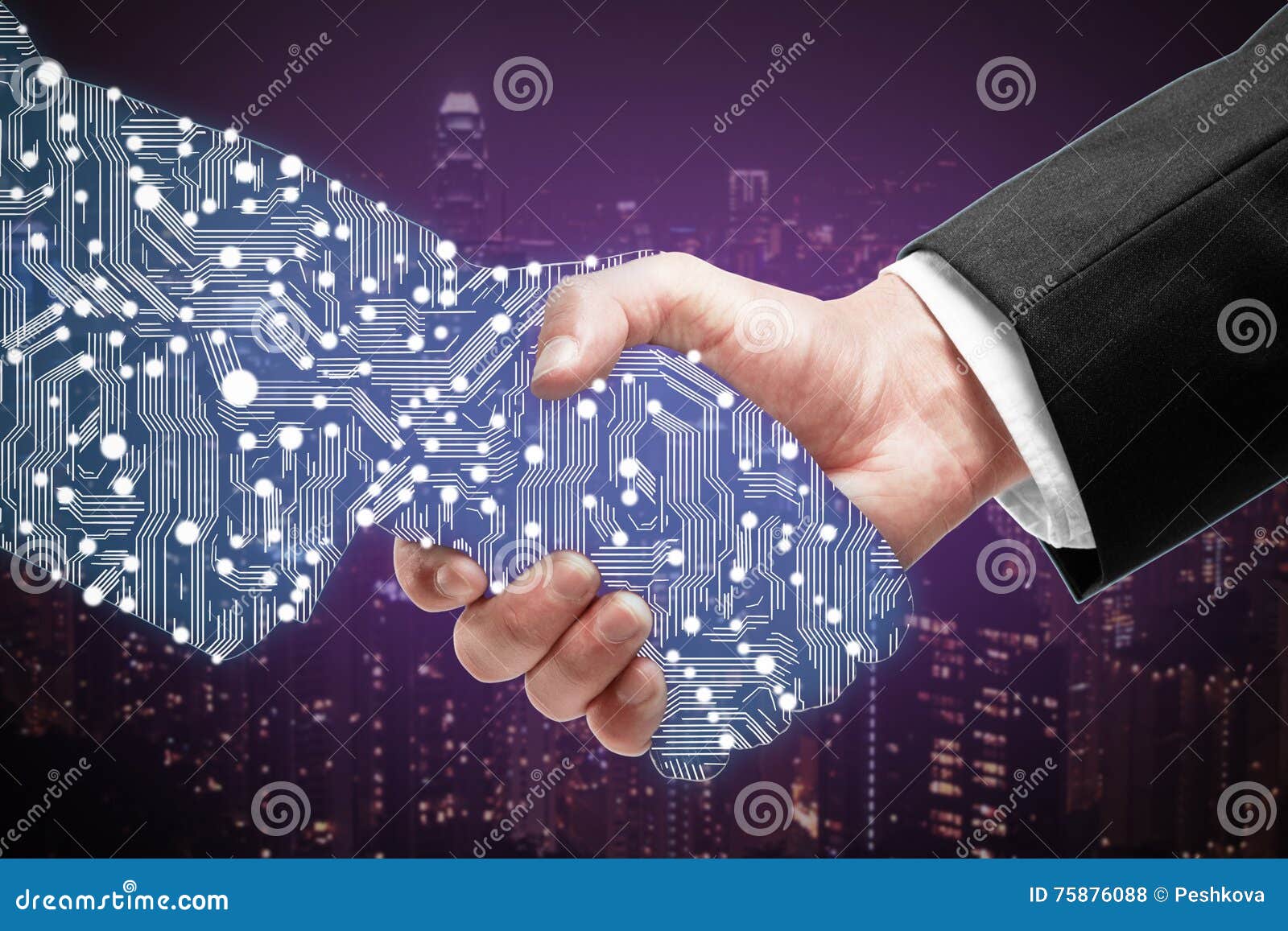 Zakenman Die Digitale Hand Schudden Stock Foto - Image of zakenman ...