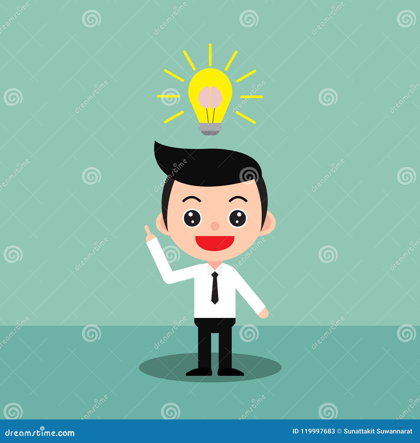 Zakenman Die Een Goed Idee Hebben Stock Illustratie - Illustration of ...