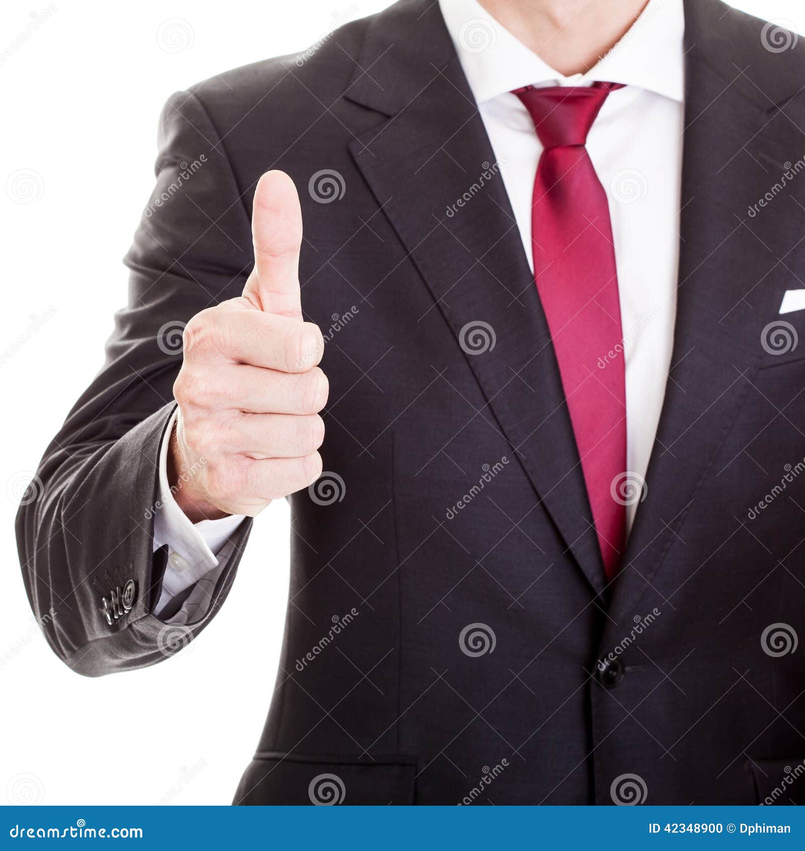 Zakenman met omhoog Duim stock foto. Image of zakenman - 42348900
