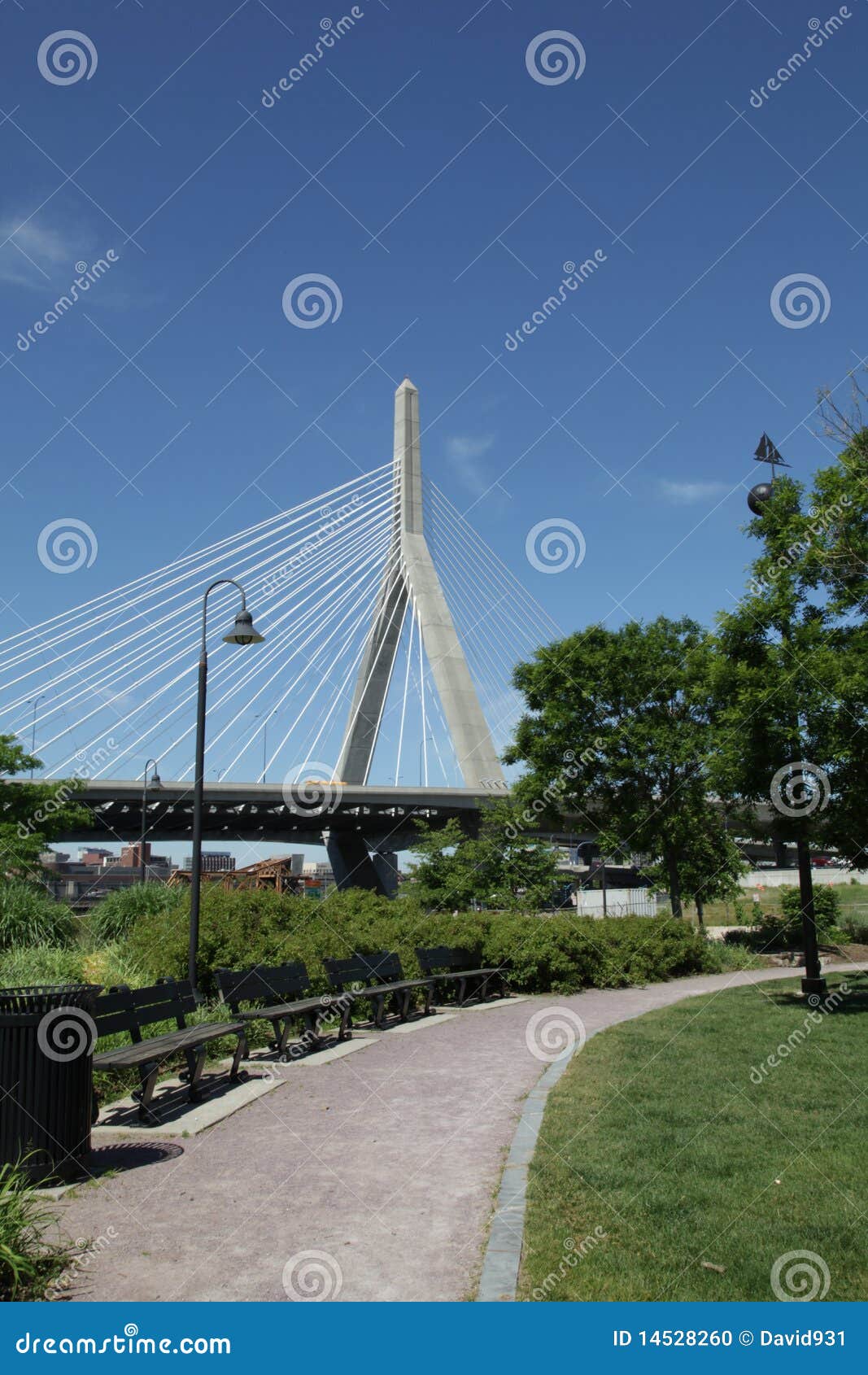 Zakim Bridge stock photo. Image of massachusetts, modern - 14528260